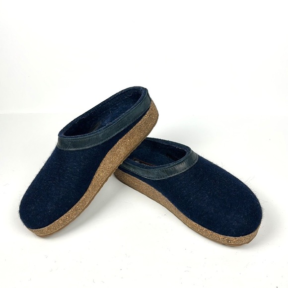 Haflinger | Shoes | Haflinger Unisex Adult Gzl Trimmed Navy Wool Felt ...